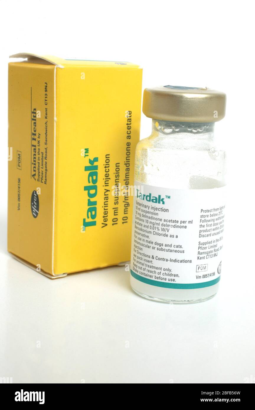 Tardak. A 10 mg/ml solution of micronised delmadinone acetate for ...