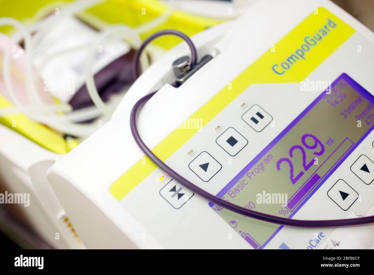 Fresenius HemoCare CompoGuard blood collection system Stock Photo - Alamy