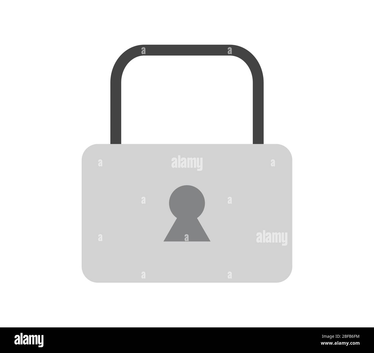 padlock icon illustrated in vector on white background Stock Vector ...