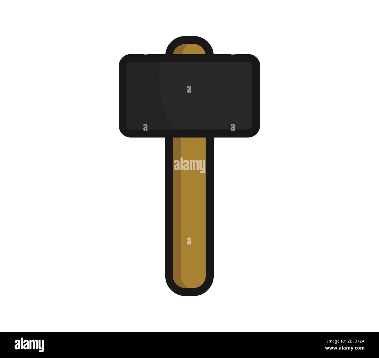 hammer icon illustrated in vector on white background Stock Vector ...