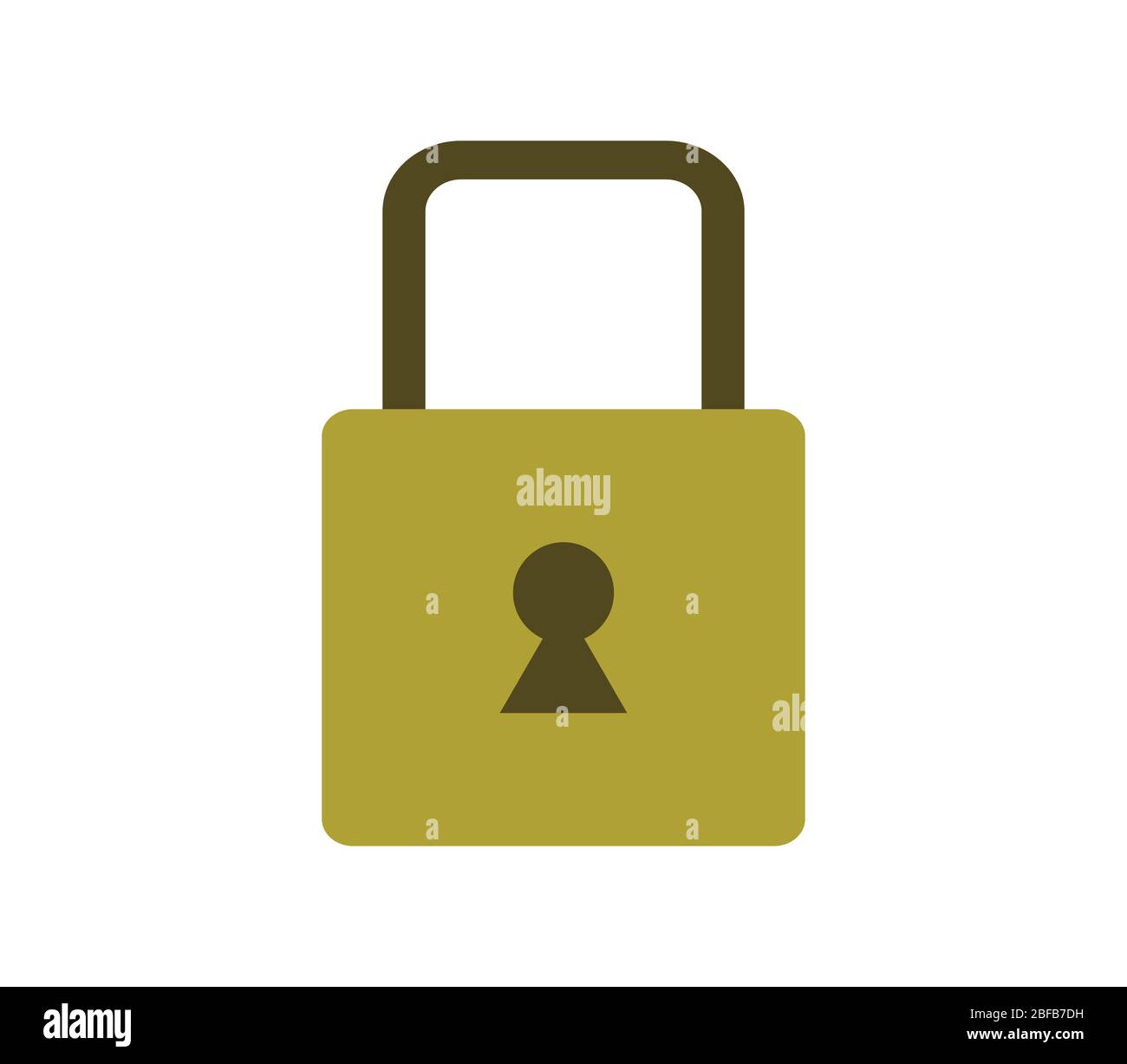 padlock icon illustrated in vector on white background Stock Vector ...