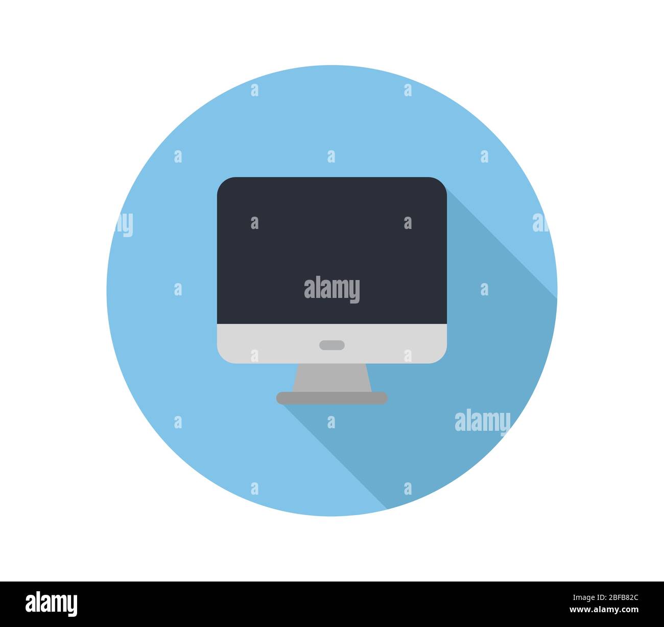 pc icon illustrated in vector on white background Stock Vector Image ...
