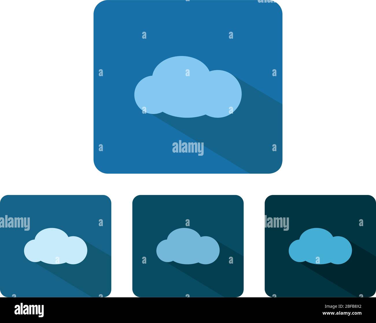 flat design cloud icon illustrated in vector on white background Stock ...