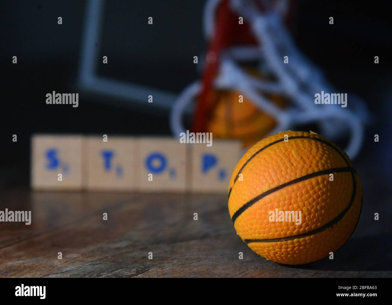 , Basketball around the world with the Coronavirus pandemic Stock Photo ...