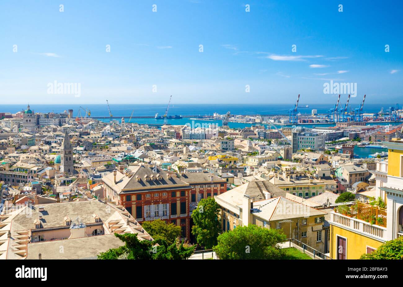 Top aerial scenic panoramic view from above of old historical centre ...