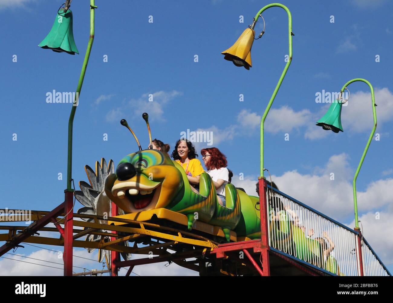 Roller Coaster Side View Cartoon