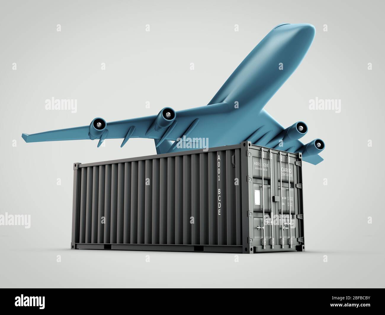 Air cargo concept 3d illustration, clipping path included Stock Photo ...