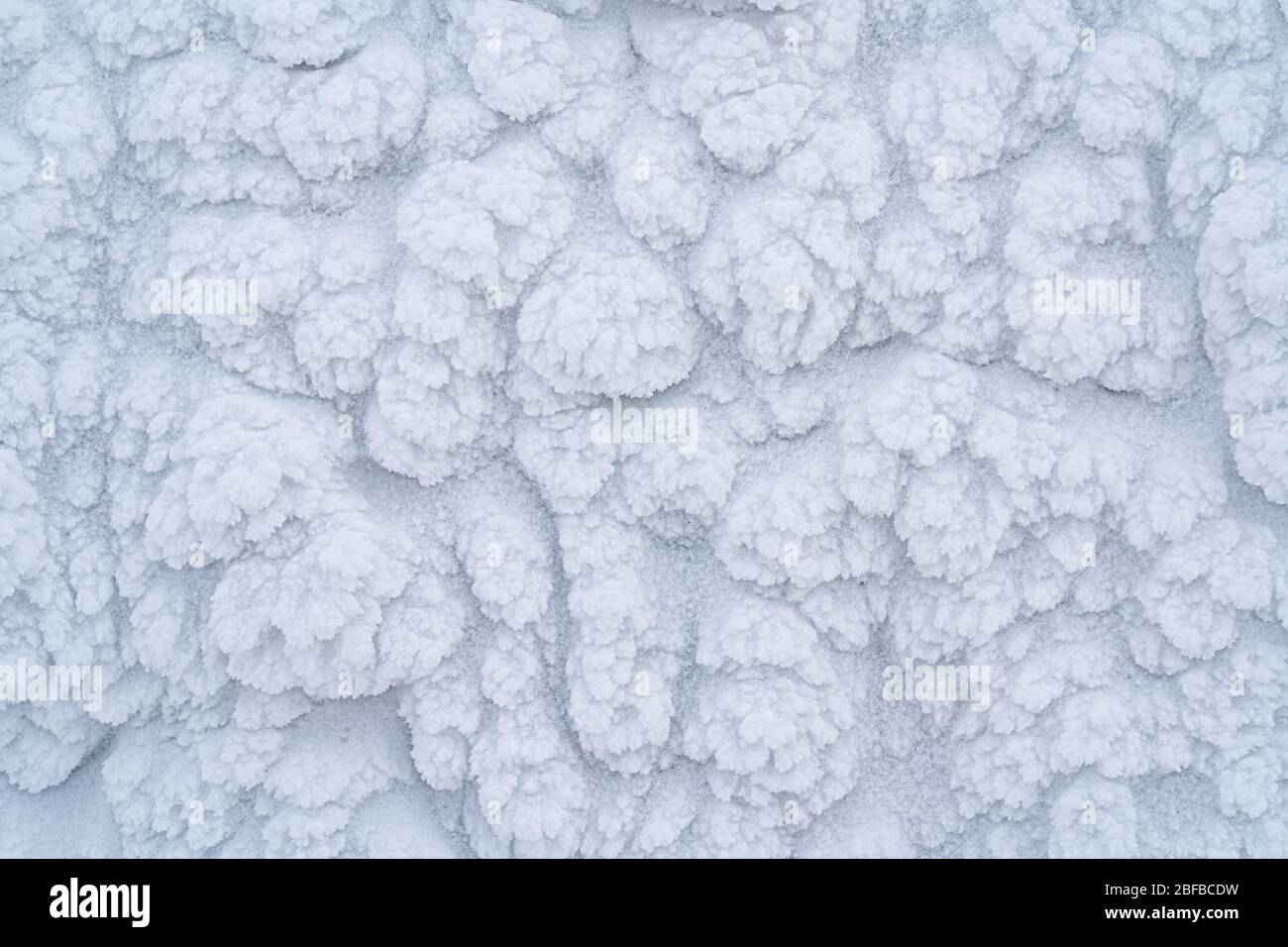 Icy texture of snow after a blizzard on a windy morning Stock Photo - Alamy