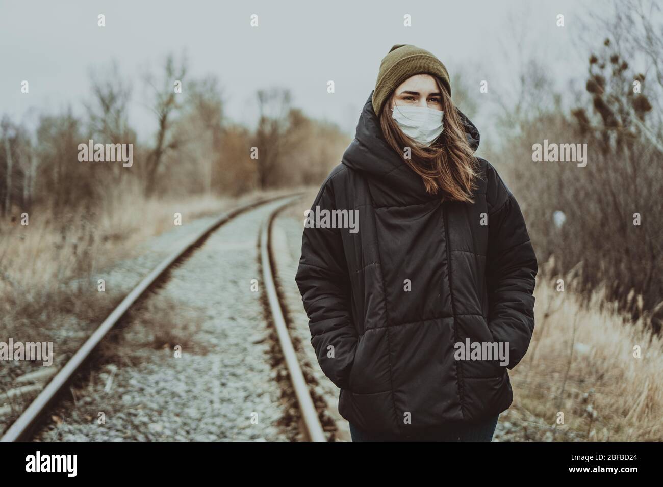 Human ecology mask, smog, pollution on planet. Pandemic flu. Health and ...