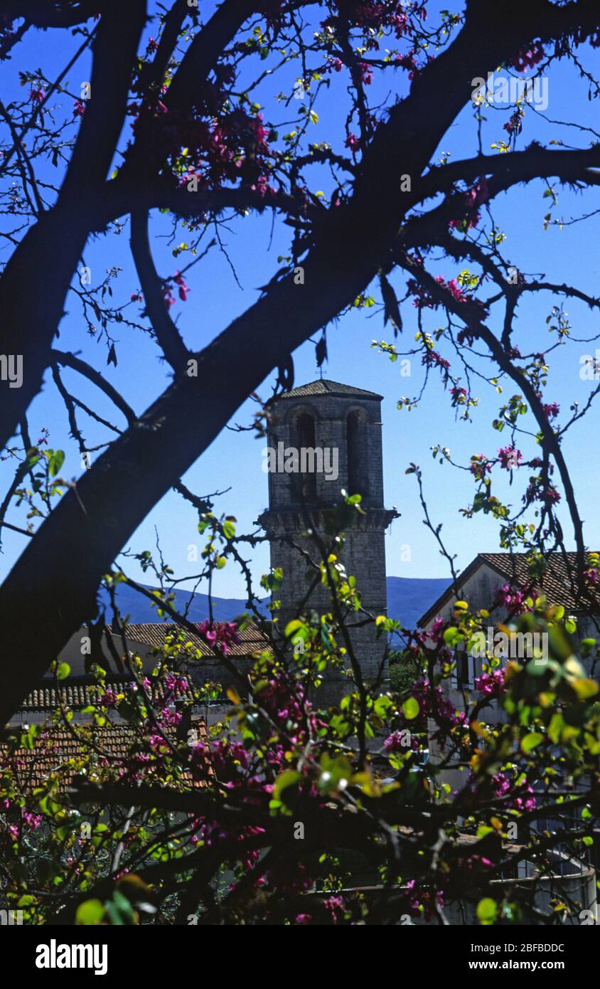 The pentagonal tower of Le Luc en Provence Stock Photo - Alamy