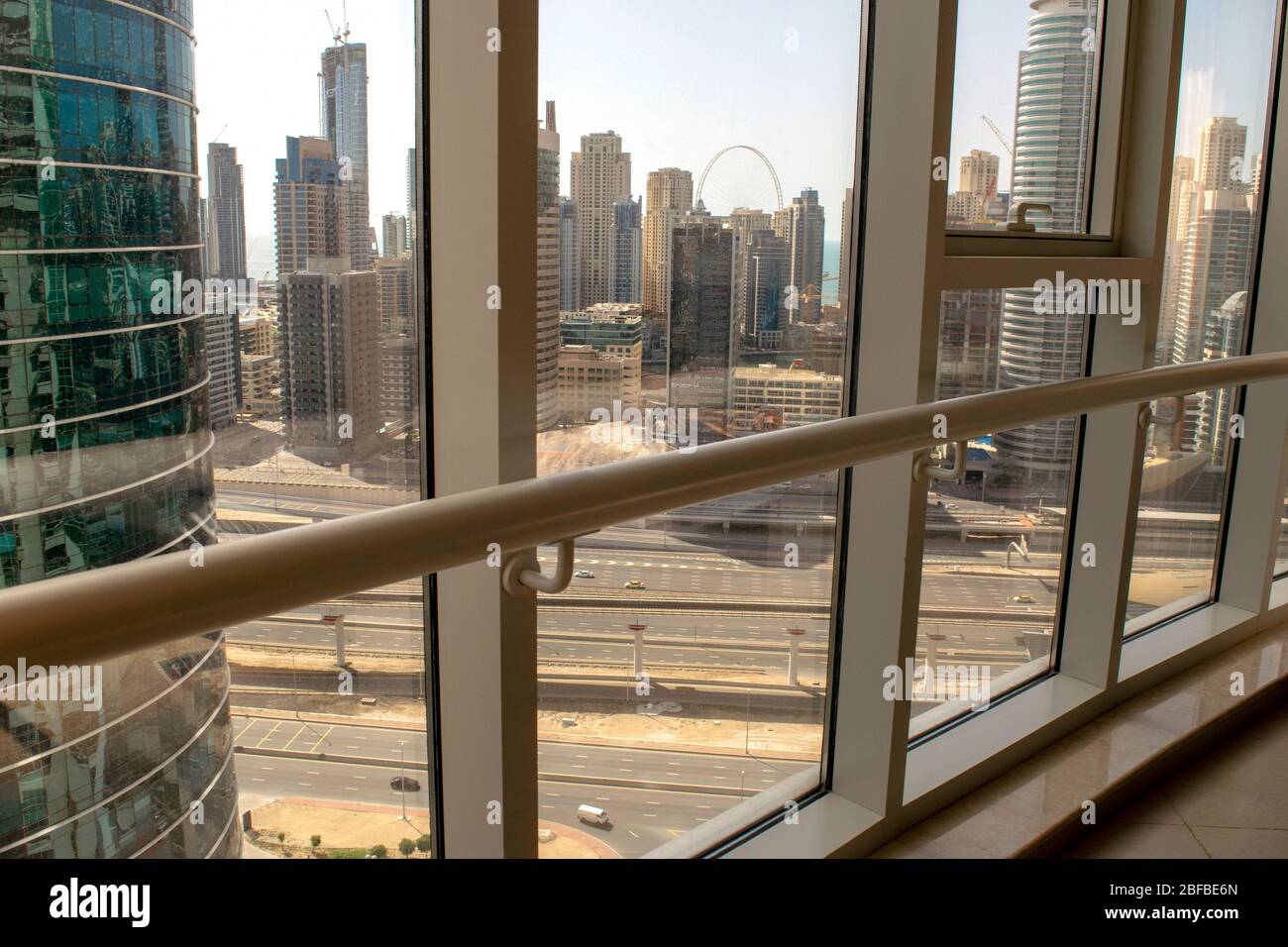 Dubai / UAE - April 14, 2020: Beautiful view of Marina and JBR ...