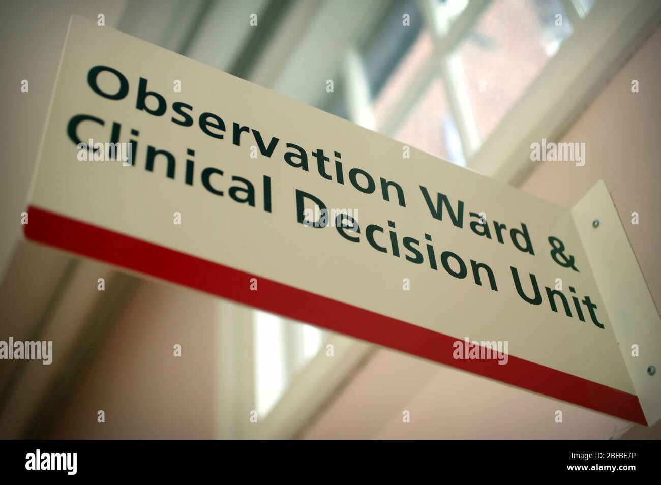 Hospital sign for Observation Ward & Clinical Decision Unit Stock Photo ...