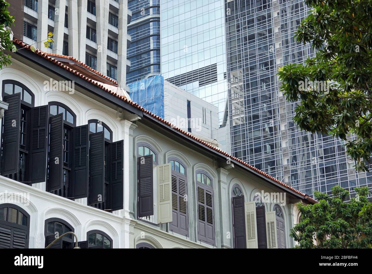architecture details from the city of singapore Stock Photo - Alamy