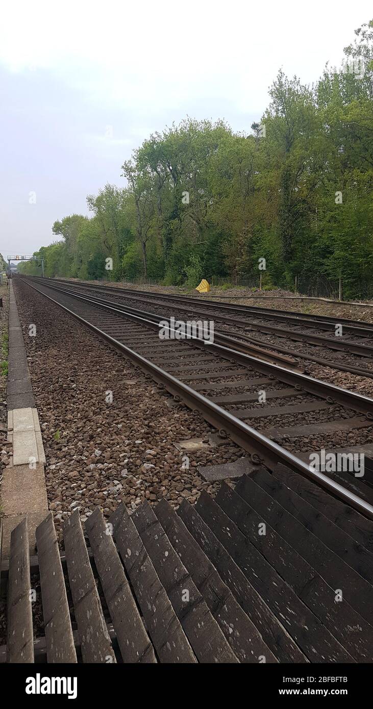 London to Brighton main line railway tracks Stock Photo - Alamy