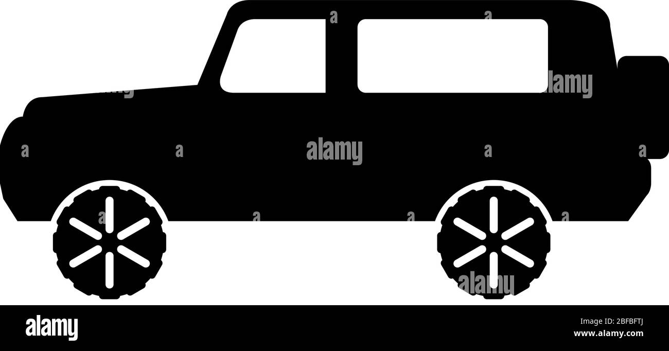 jeep icon illustrated in vector on white background Stock Vector Image ...