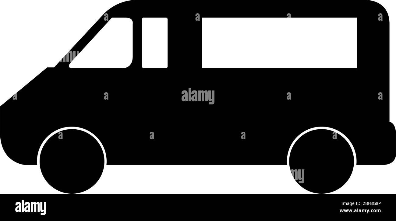 van icon illustrated in vector on white background Stock Vector Image ...