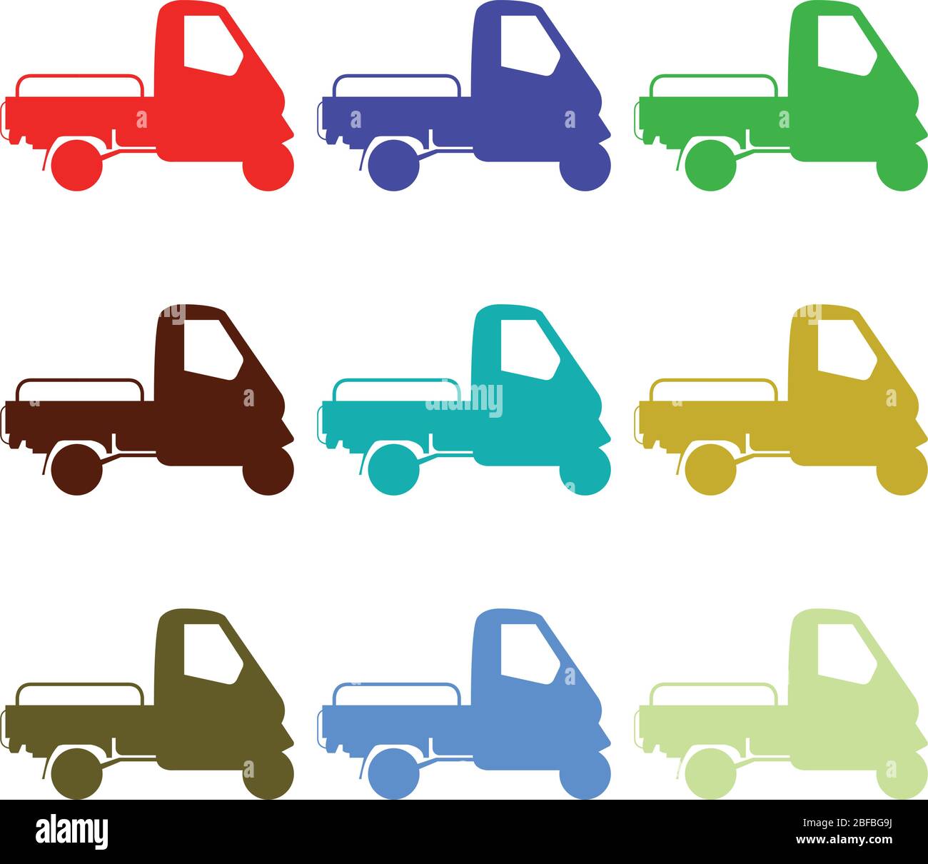 ape car icon illustrated in vector on white background Stock Vector ...