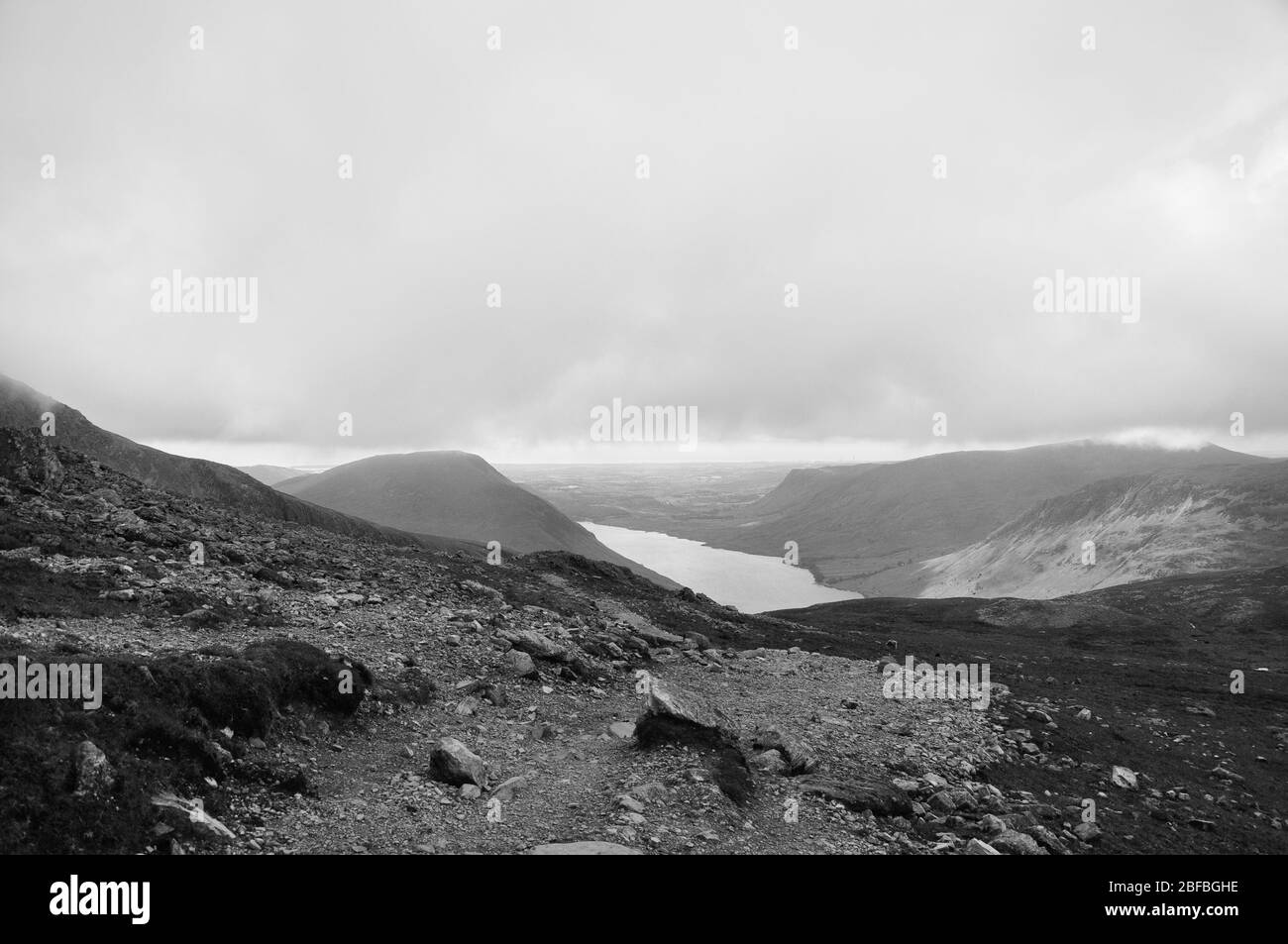 Scafell Pike Summit View Black and White Stock Photos & Images - Alamy