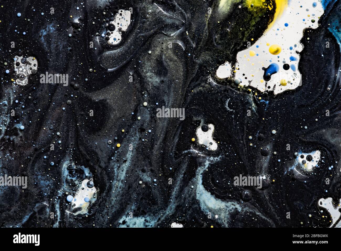 Colored abstract background.Ink Bubbles In Water. Abstract colorful ...