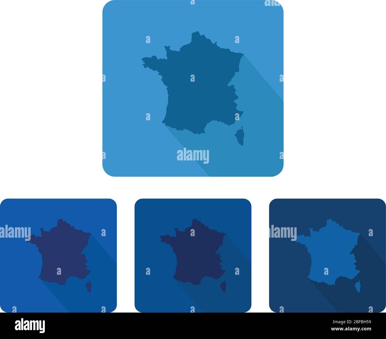 France flat design icon illustrated in vector on white background Stock ...