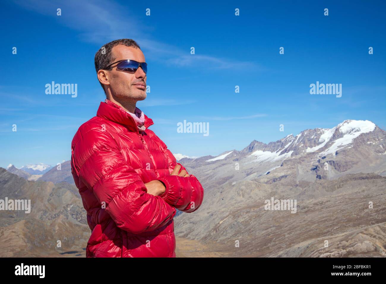 Summit person italian alps hi-res stock photography and images - Alamy
