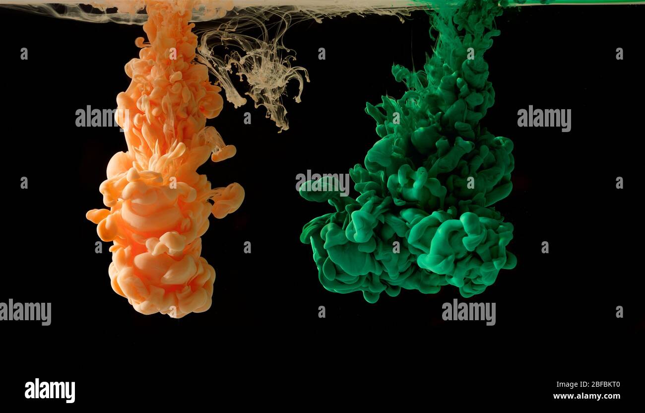 inks in water, color abstract explosion Stock Photo - Alamy