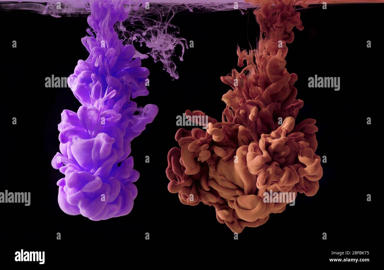 inks in water, color abstract explosion Stock Photo - Alamy