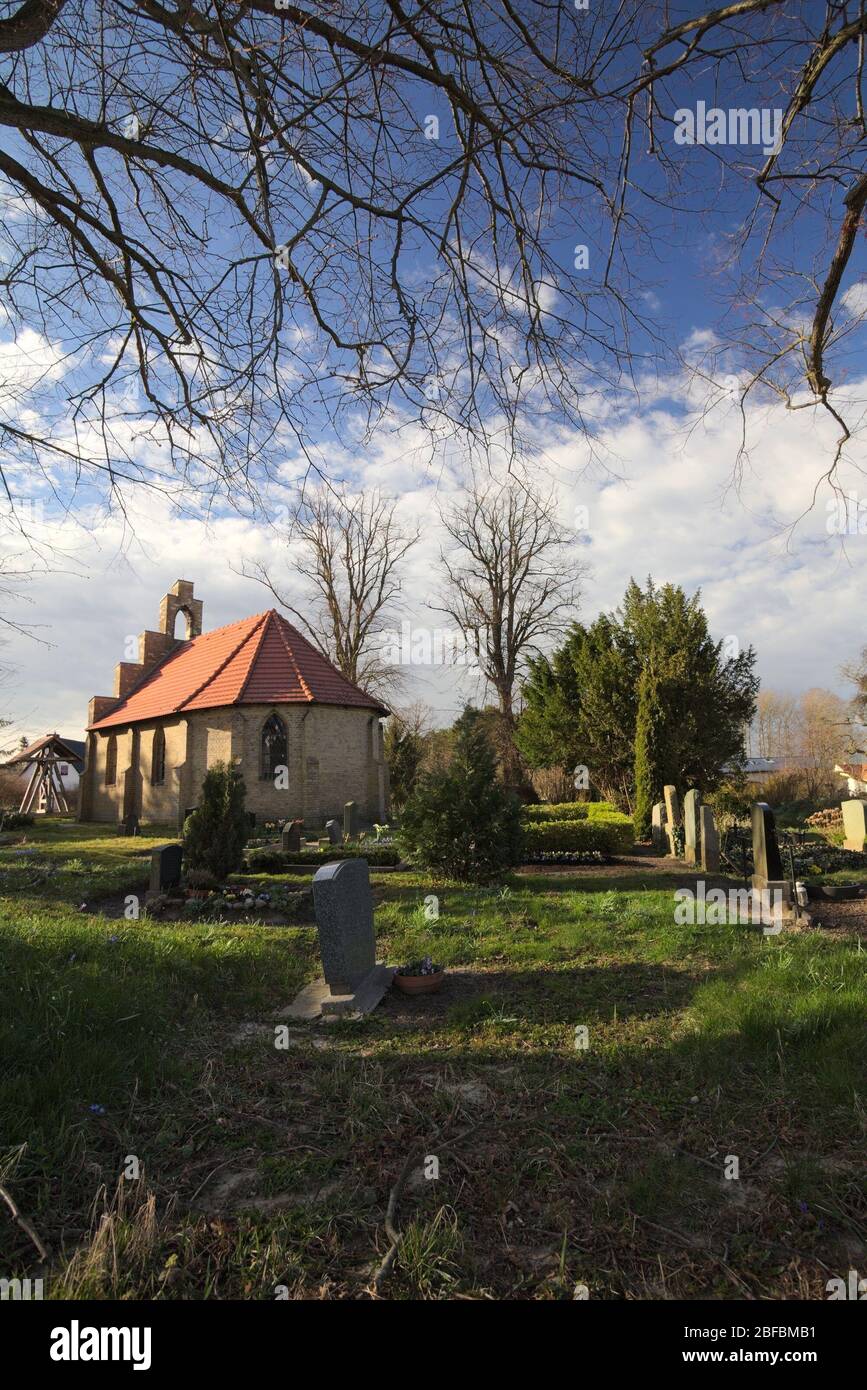 Small cemetery chapel in Stahlbrode in northern Germany Stock Photo - Alamy