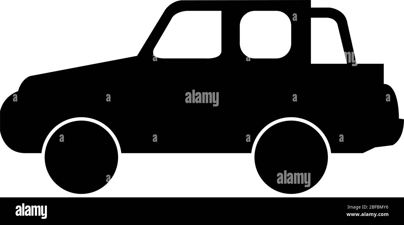 jeep icon illustrated in vector on white background Stock Vector Image ...