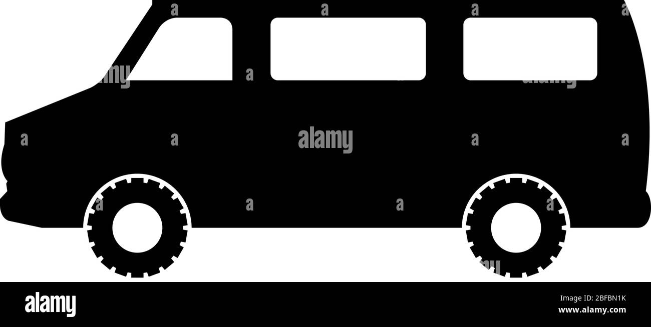 van icon illustrated in vector on white background Stock Vector Image ...