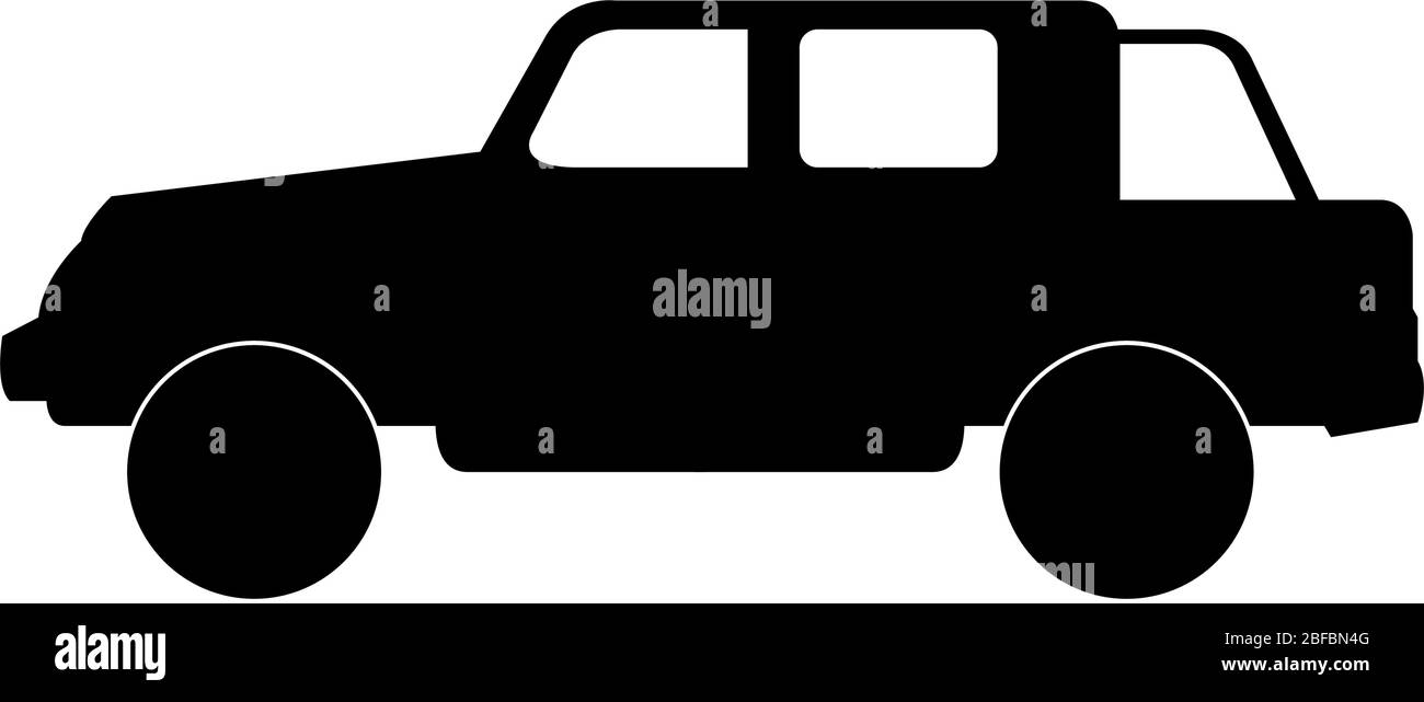 jeep icon illustrated in vector on white background Stock Vector Image ...