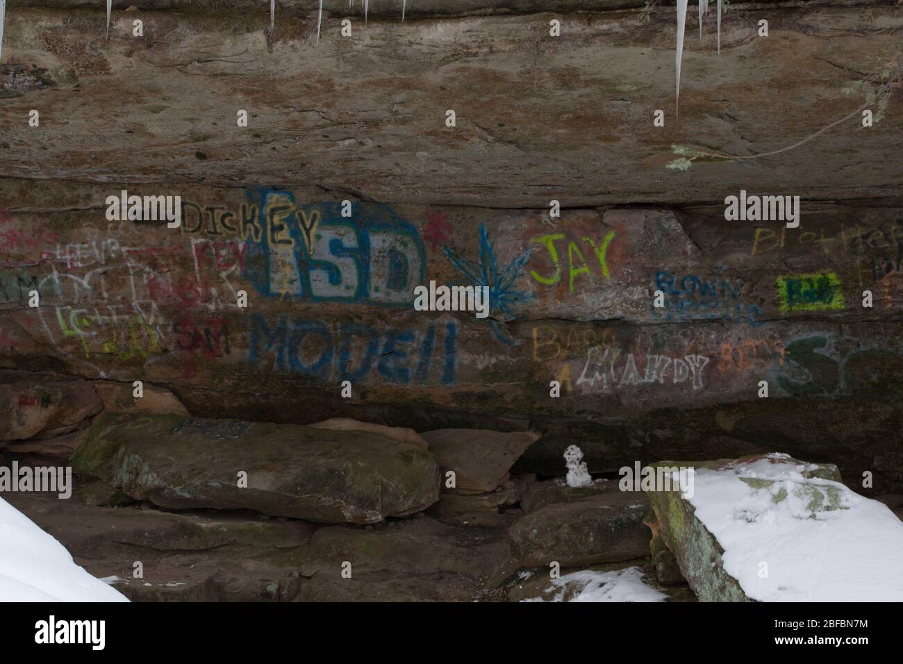 Graffiti, Beach City Wilderness Area, Ohio Stock Photo - Alamy