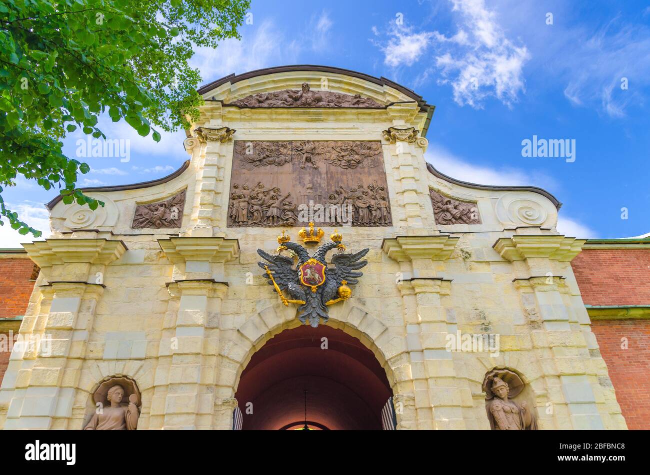 Peter Gate with double-headed Imperial Eagle of State Museum of ...