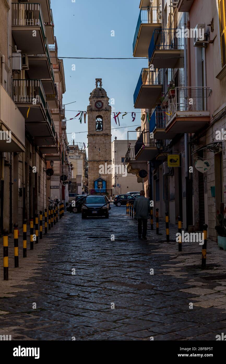 Manfredonia, a Mediterranean port city in the Apulia region. Gargano ...