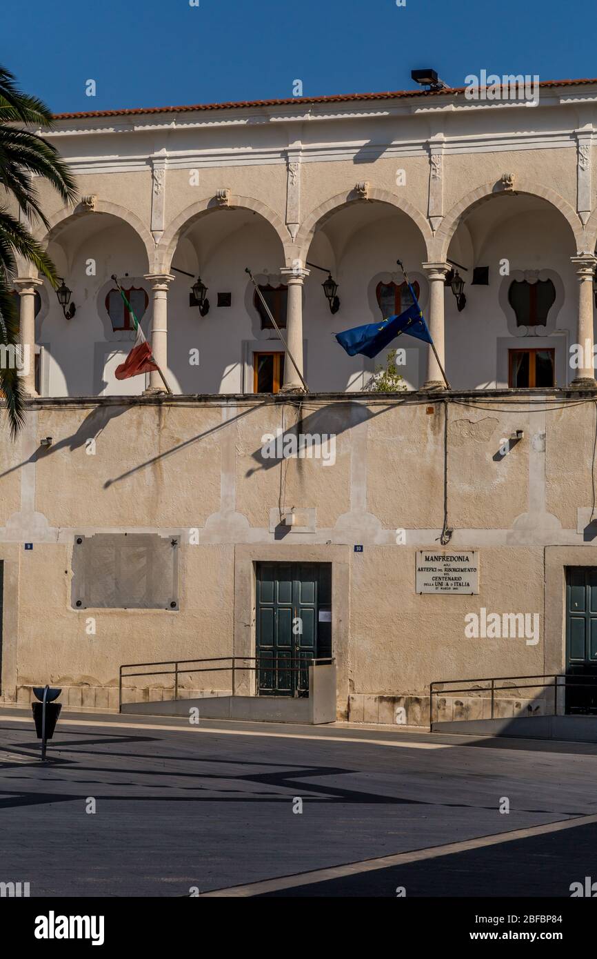 Manfredonia, a Mediterranean port city in the Apulia region. Gargano ...