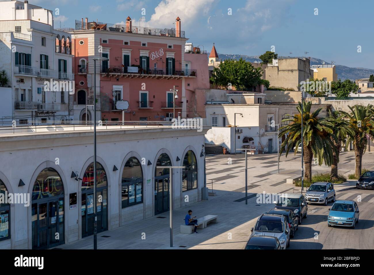 Manfredonia, a Mediterranean port city in the Apulia region. Gargano ...