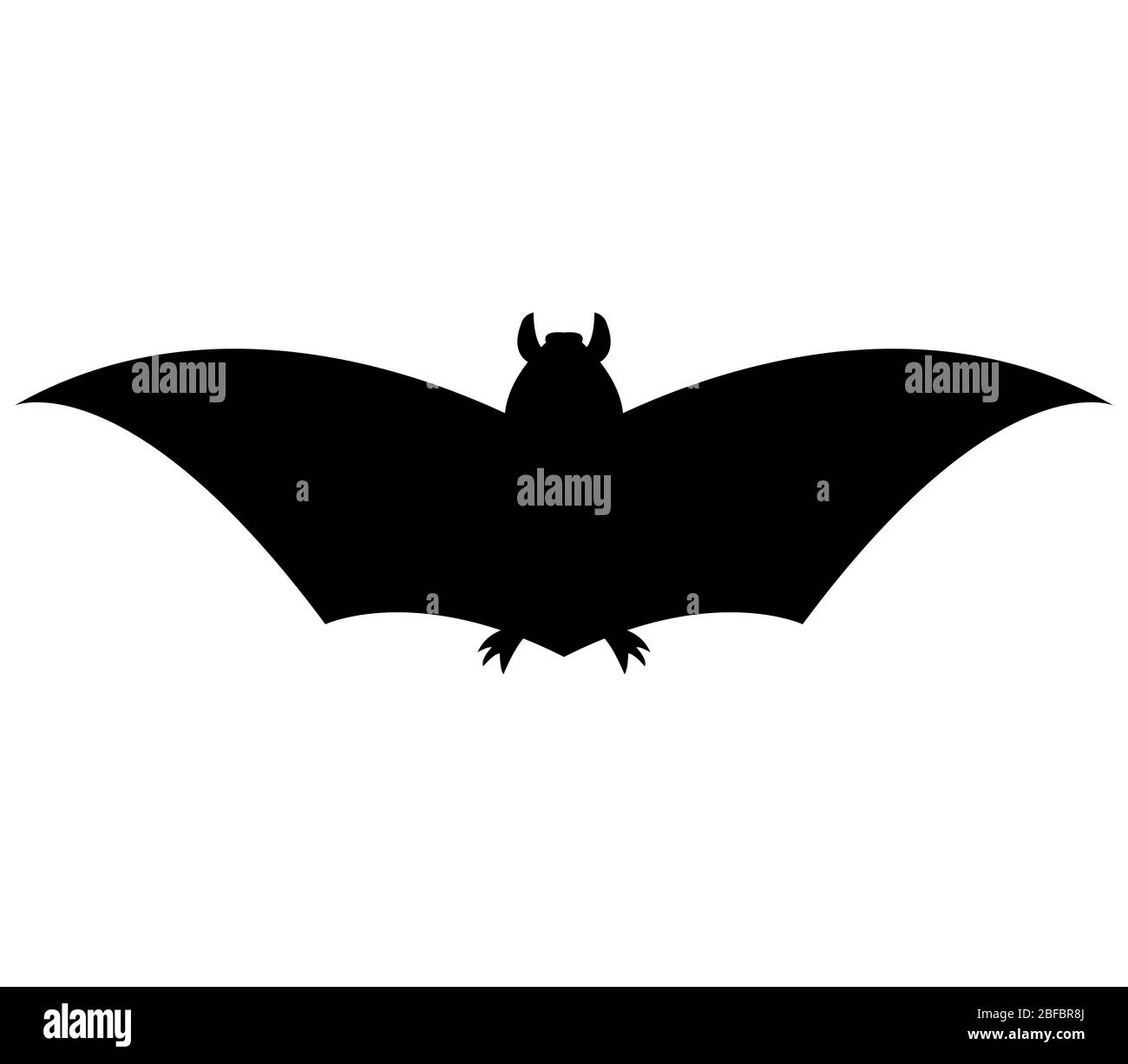 bat icon illustrated in vector on white background Stock Vector Image ...