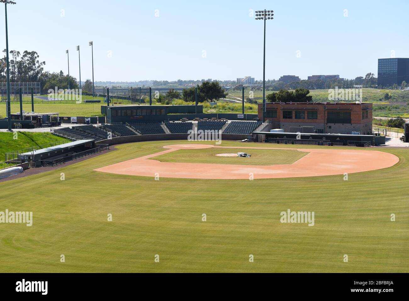IRVINE, CALIFORNIA - 16 APRIL 2020: Cicerone Field Baseball Stadium ...