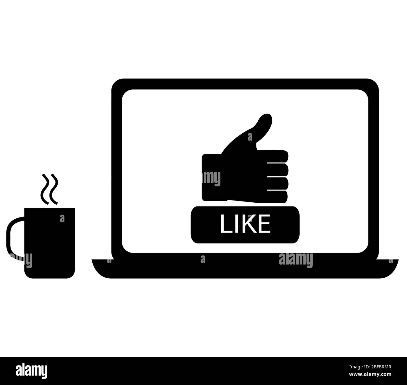 i like computer hand icon illustrated in vector on white background ...