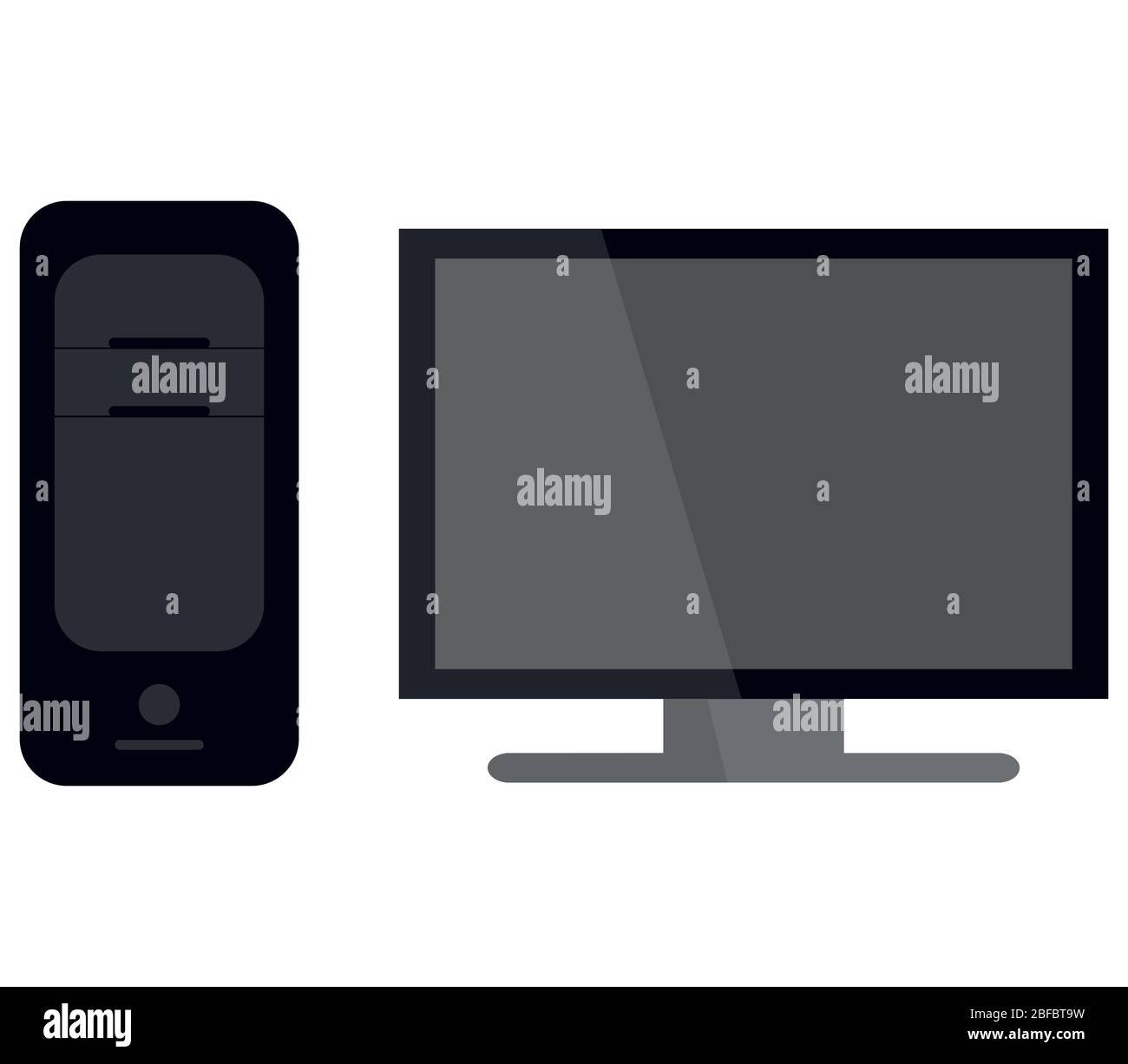 computer icon illustrated in vector on white background Stock Vector ...