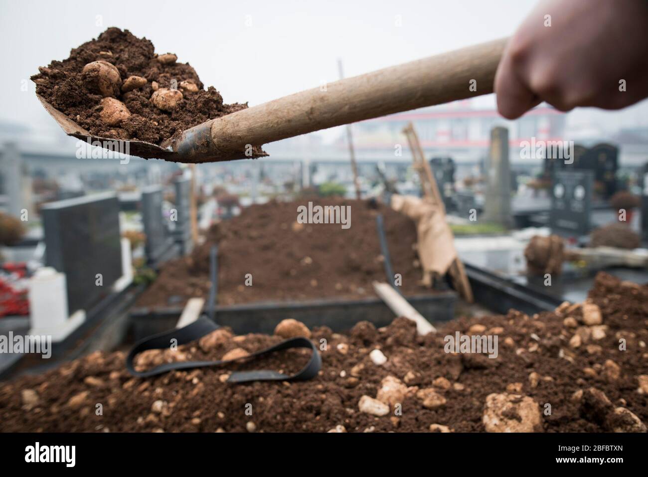 Burial site preparation hi-res stock photography and images - Alamy