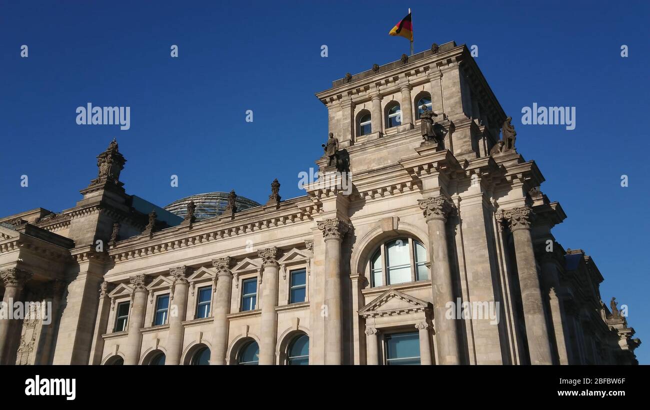 German parliament building called Reichstag - parliamentary buildings ...