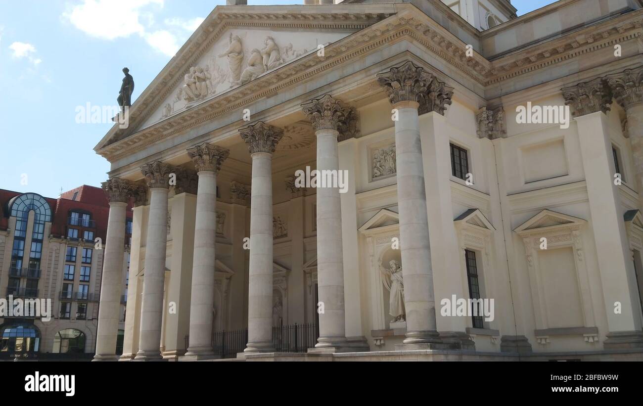 German Concert Hall in Berlin at a famous square called Gendarmenmarkt ...