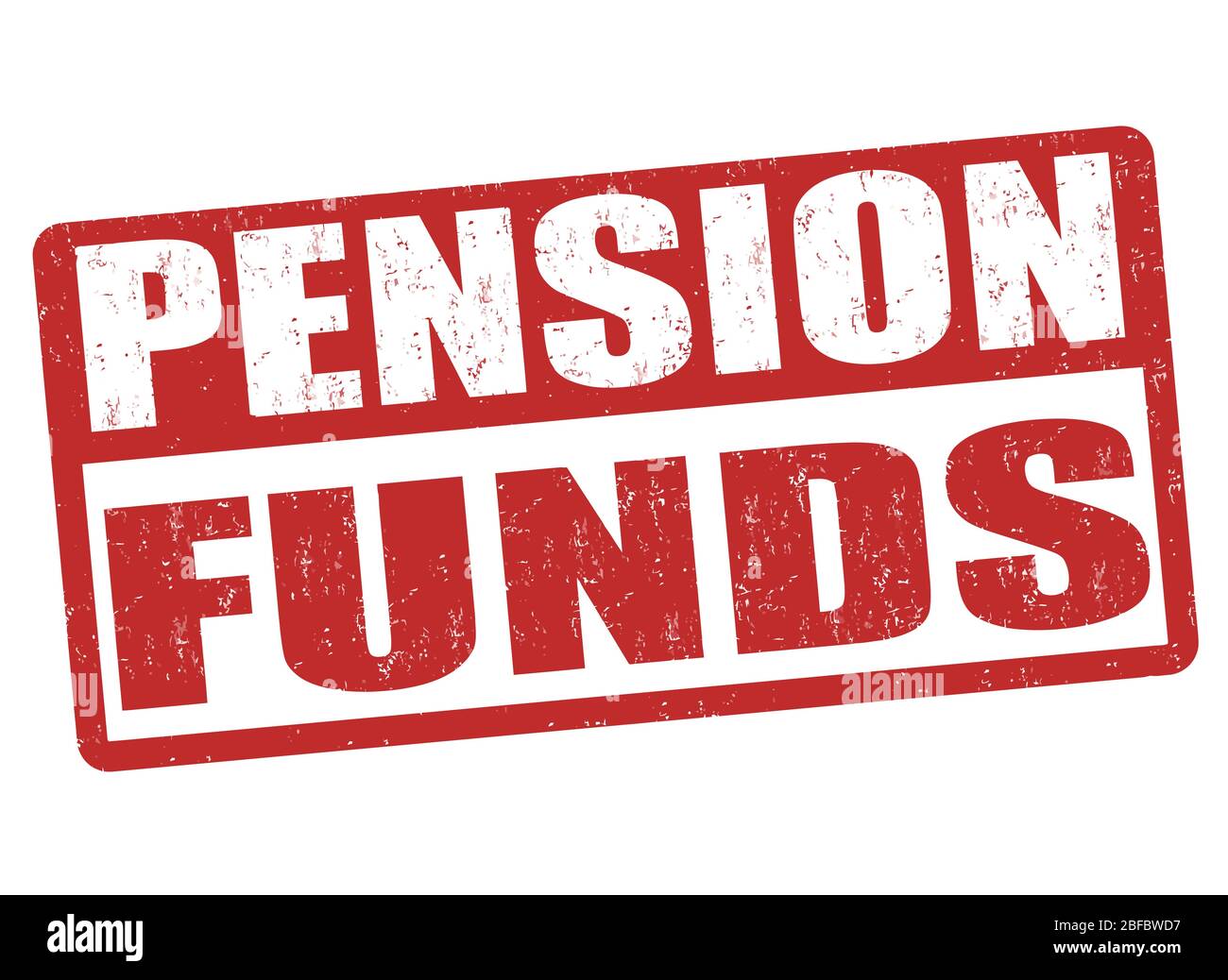 Pension funds sign or stamp on white background, vector illustration ...
