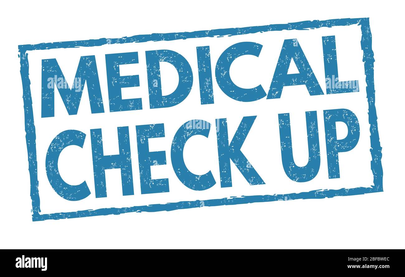 Medical check up sign or stamp on white background, vector illustration ...