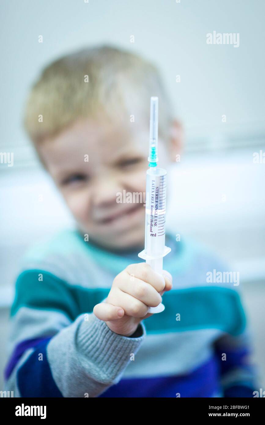 Children vaccination with needle and vakcine Stock Photo - Alamy