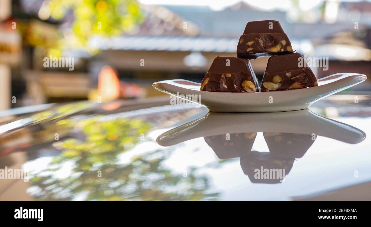 Round chocolate bar isolated on hi-res stock photography and images - Alamy