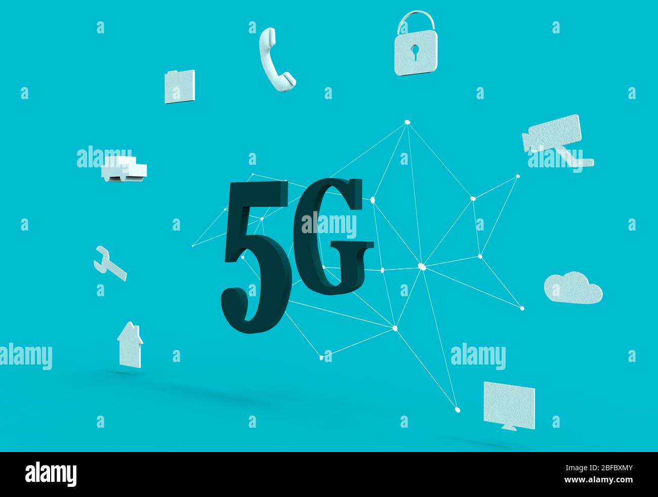 Image showing the concept of five generation technology as a product ...