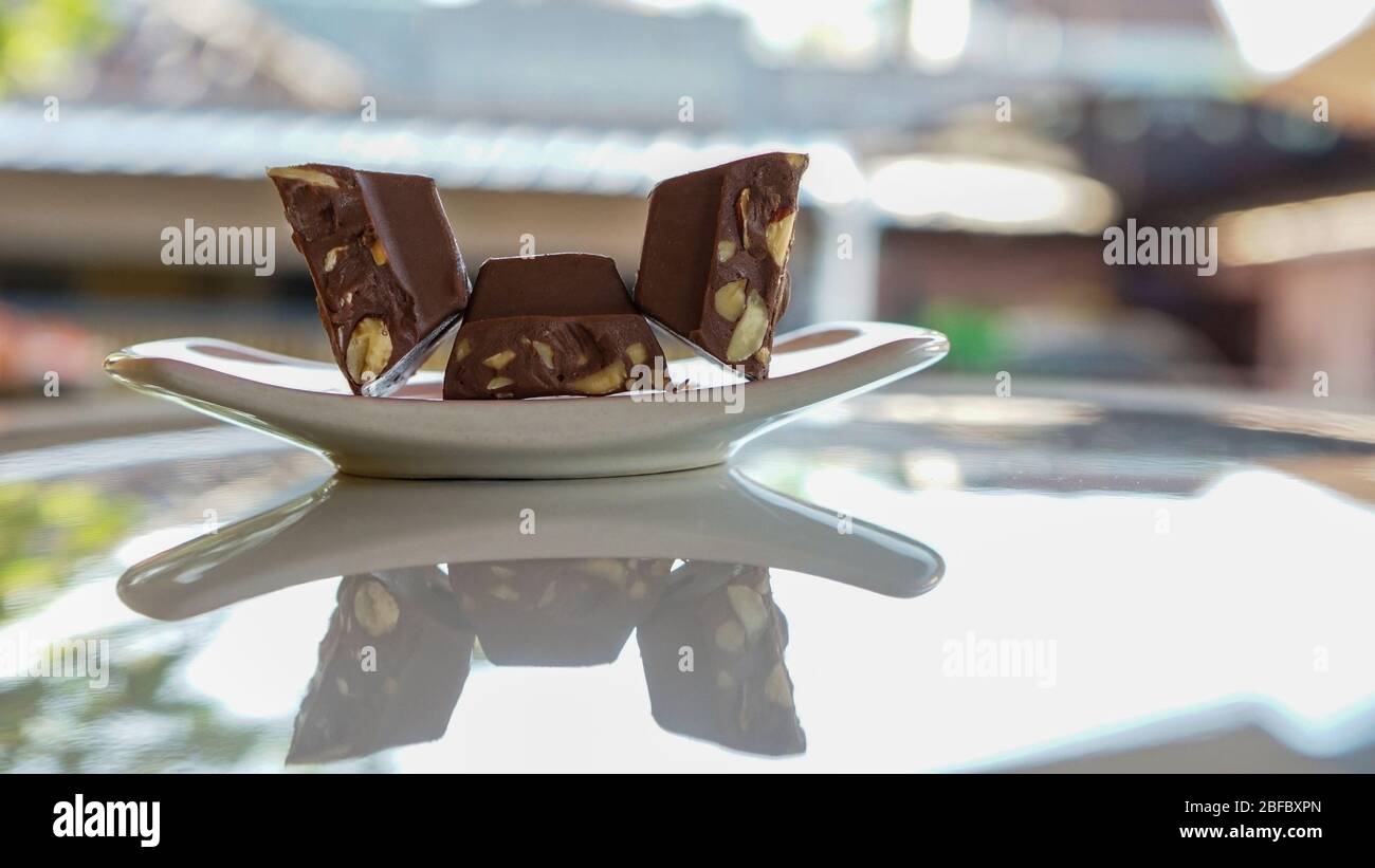 Round chocolate bar isolated on hi-res stock photography and images - Alamy