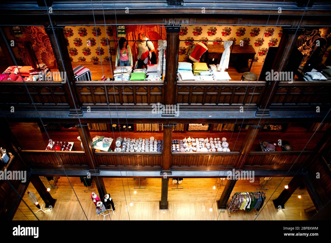 Picture shows the interior area of a Liberty store in Central London ...